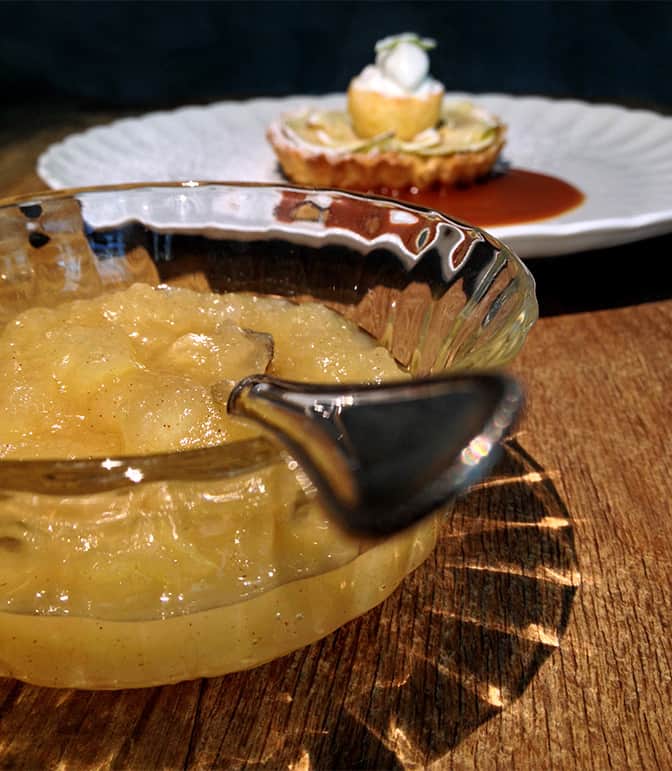 Crostatina di mele con caramello mou, monoporzione, Sonia Paladini