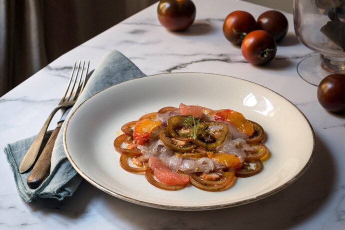 Carpaccio di iLcamone e branzino agli agrumi | Sonia Paladini ricetta light